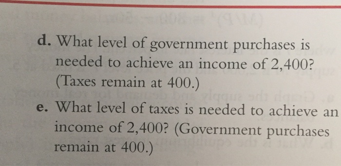 Solved An increase in government purchases An increase in | Chegg.com