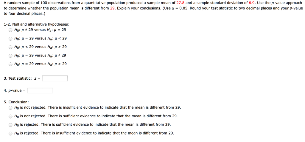 Solved A Random Sample Of 100 Observations From A