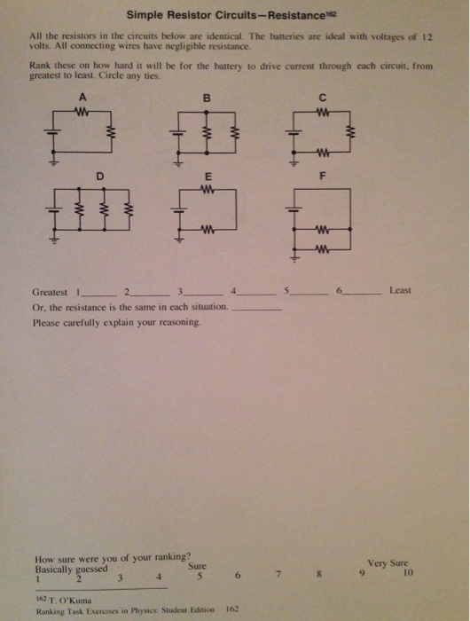 Solved Simple Resistor Circuits-Resistance All the resistors | Chegg.com