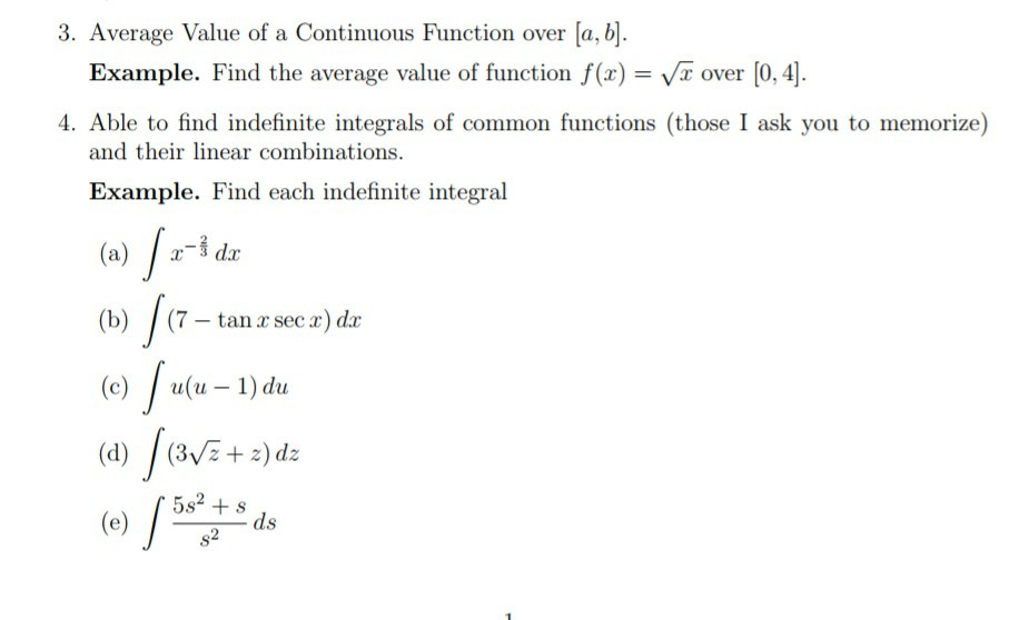 Solved 3. Average Value of a Continuous Function over a, b | Chegg.com
