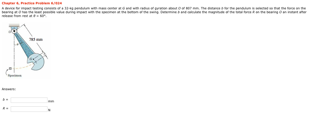 Solved Chapter 6, Practice Problem 6/024 A device for impact | Chegg.com