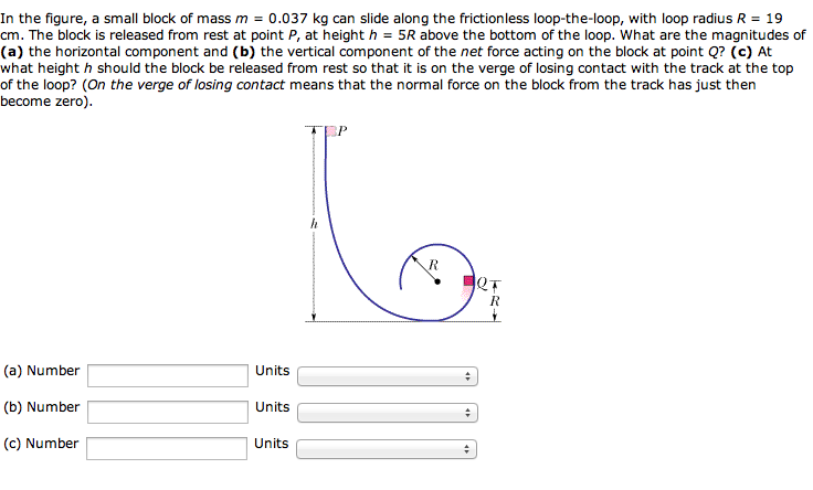 Solved In the figure, a small block of mass m = 0.037 kg can | Chegg.com