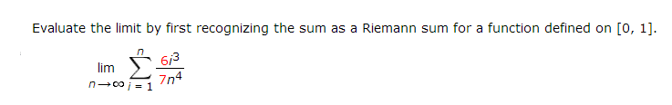 Evaluate the limit by first recognizing the sum as a | Chegg.com