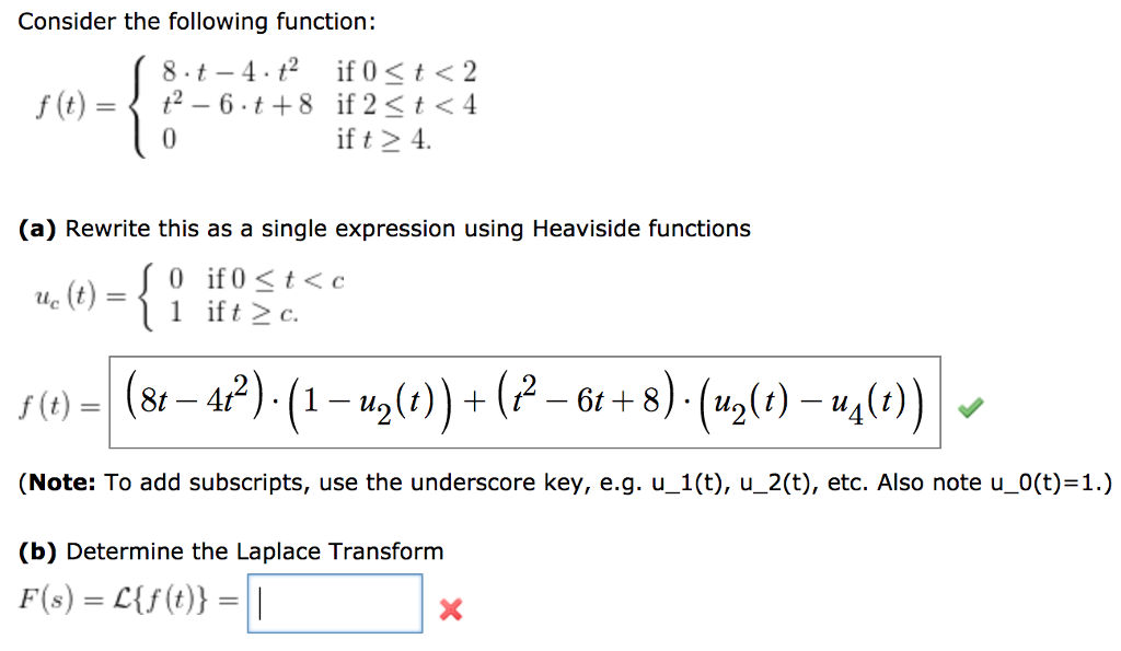 Solved Consider the following function: if t2 4 (a) Rewrite | Chegg.com