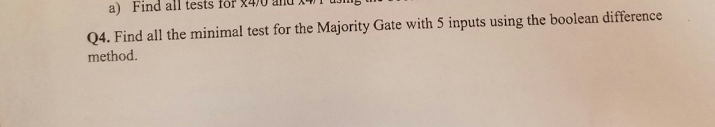 Solved Find the minimal test for the Majority Gate with 5 | Chegg.com