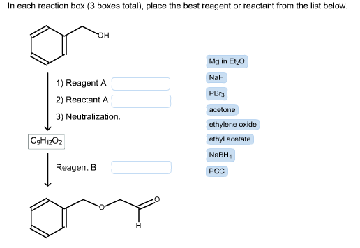 Solved In each reaction box (3 boxes total), place the best | Chegg.com