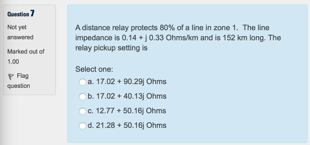 Solved A distance relay protects 80% of a line in zone 1. | Chegg.com