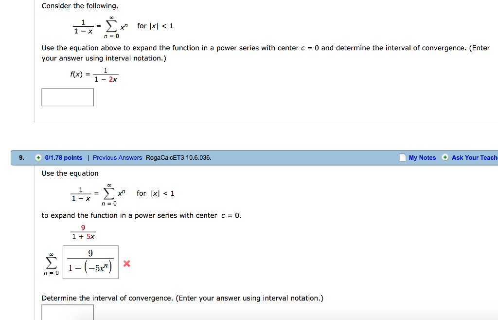Solved Consider the following. Use the equation above to | Chegg.com