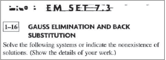 Solved 1-16 GAUSS ELIMINATION AND BACK SUBSTITUTION Solve | Chegg.com