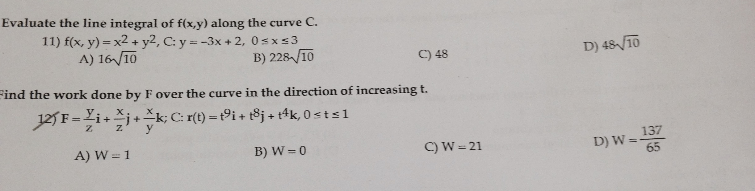 Solved Evaluate the line integral of f(x,y) along the | Chegg.com