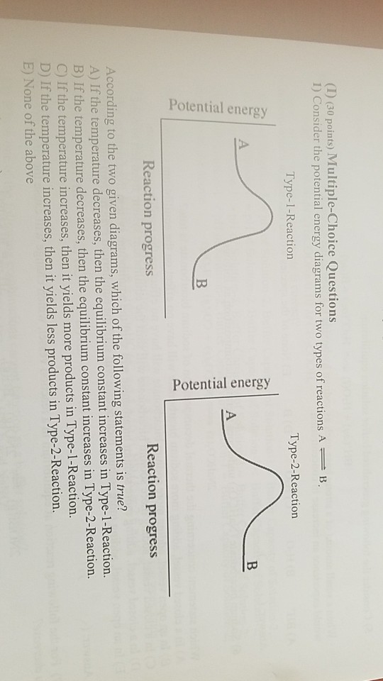 Solved (1) (30 points) Multiple-Choice Questions 1) Consider | Chegg.com