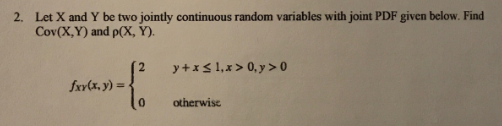 Solved Let X and Y be two jointly continuous random | Chegg.com
