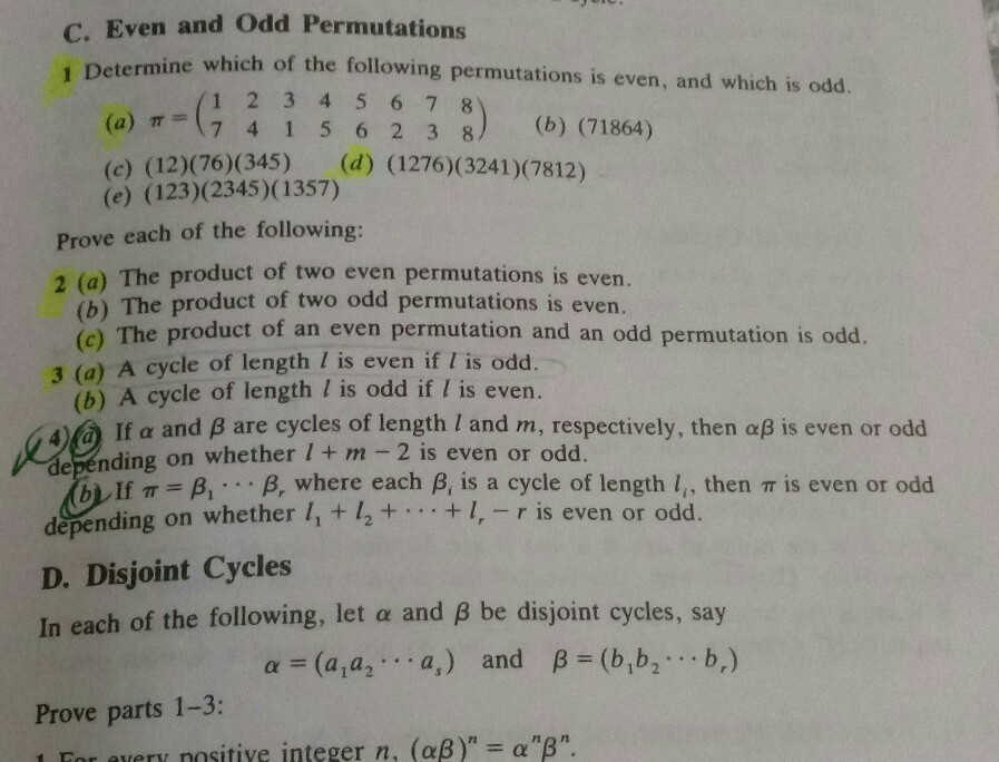 Show That A 3 Cycle Is An Even Permutation