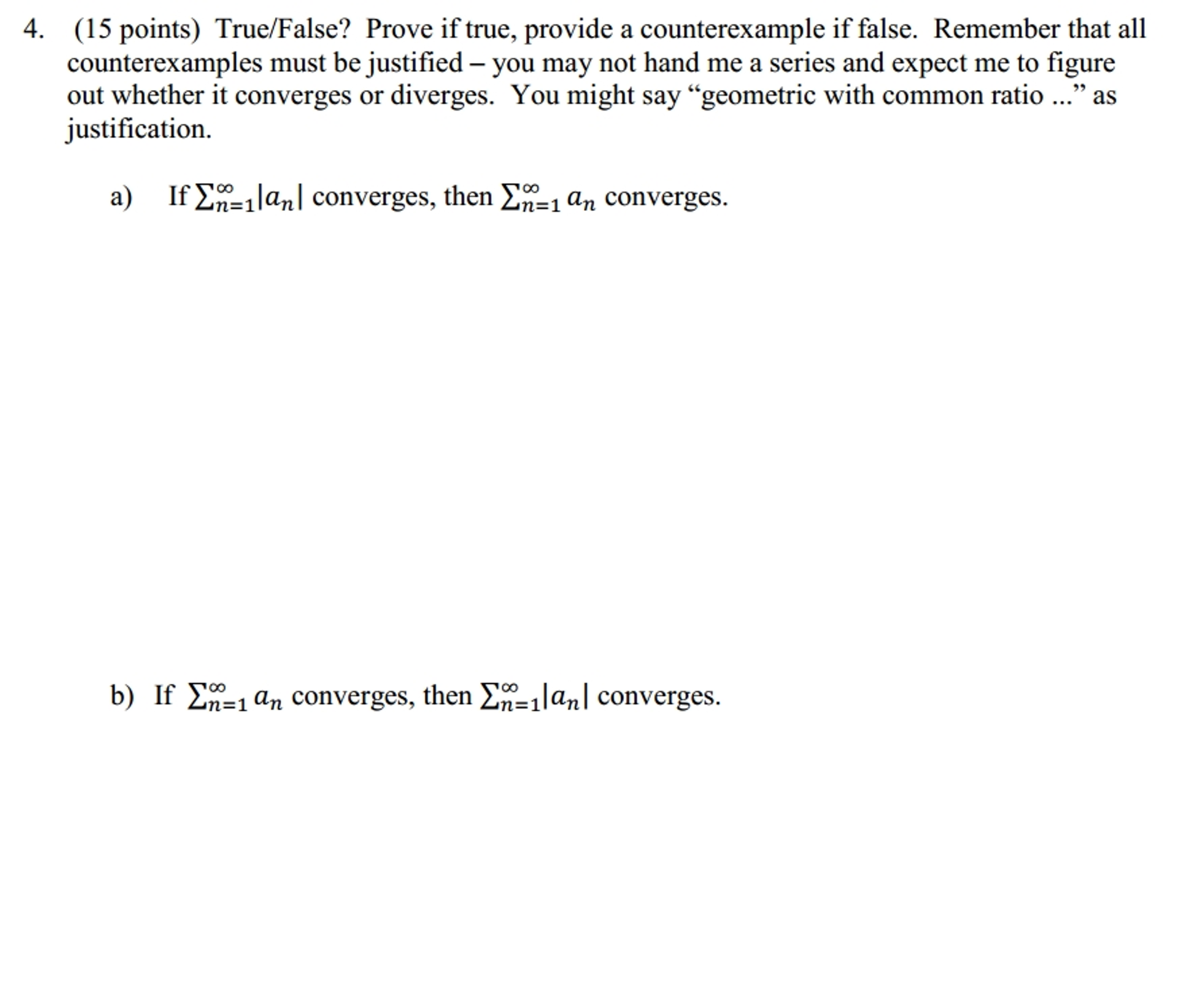 Solved Prove if true, provide a counterexample if false. | Chegg.com