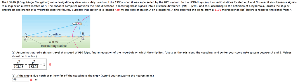 Solved The Loran Long Range Navigation Radio Navigation