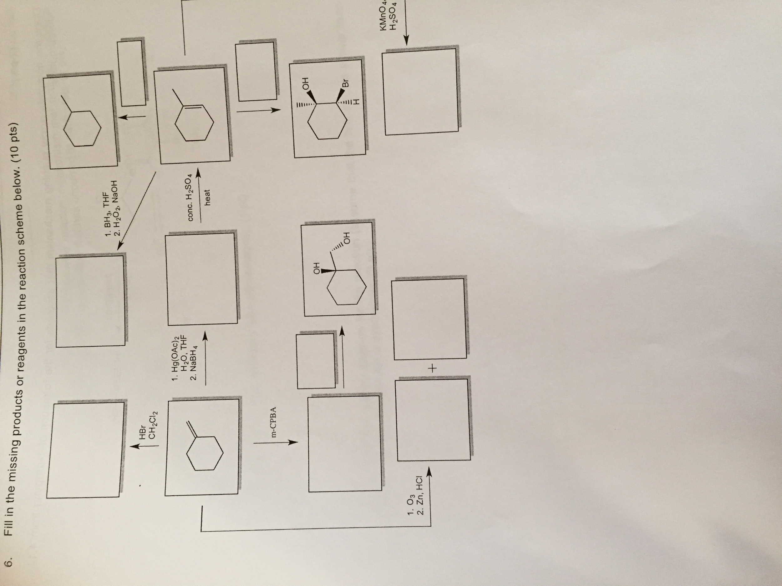 Solved Fill in the missing products or reagents in the | Chegg.com
