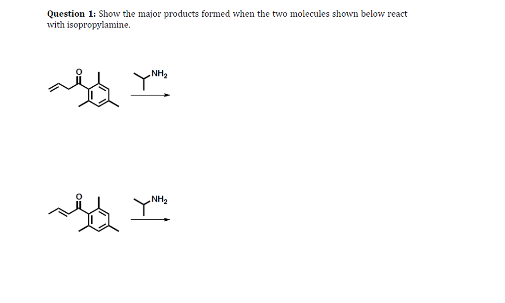 Solved Show the major products formed when the two molecules | Chegg.com