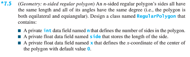 Solved 7.5 (Geometry: n-sided regular polygon) An n-sided | Chegg.com