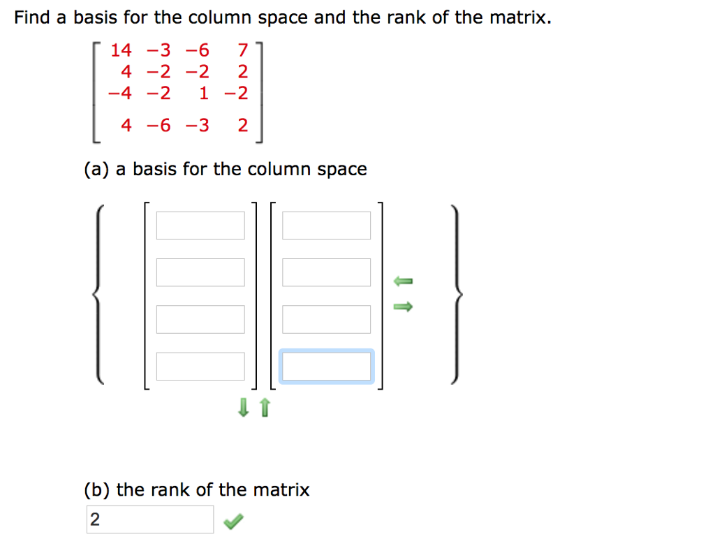 Solved Find a basis for the column space and the rank of the | Chegg.com