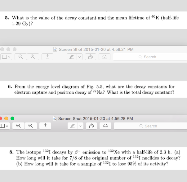 Solved 5. What is the value of the decay constant and the | Chegg.com