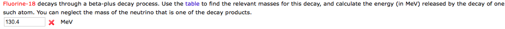 Solved Fluorine-18 decays through a beta-plus decay process. | Chegg.com