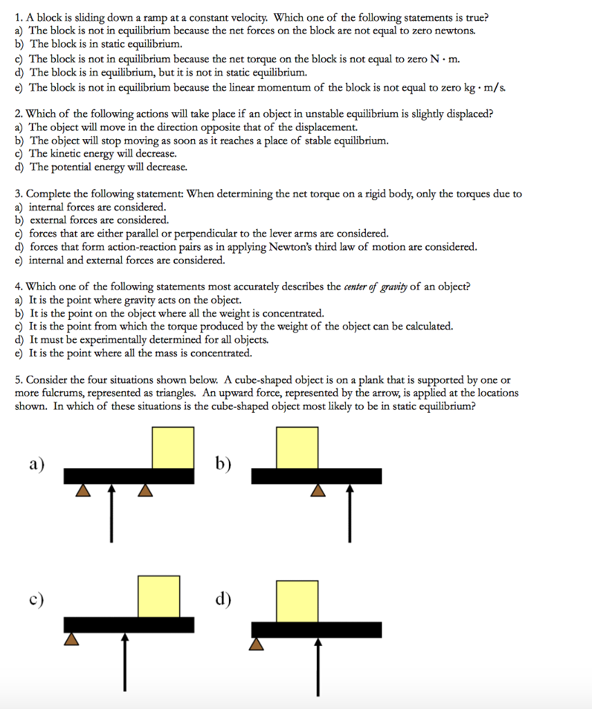 Solved A block is sliding down a ramp at a constant | Chegg.com