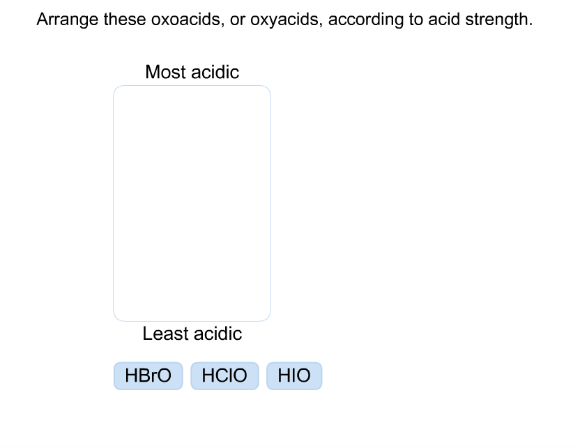 Solved Arrange these oxoacids, or oxyacids, according to | Chegg.com