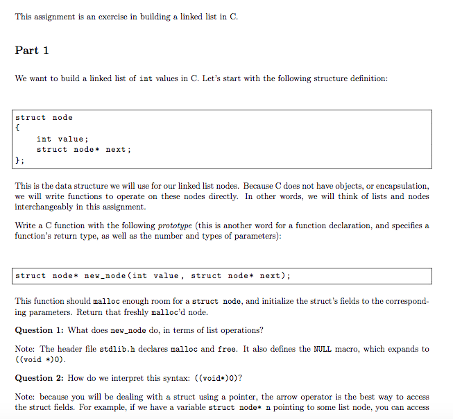 Solved This Assignment Is An Exercise In Building A Linked