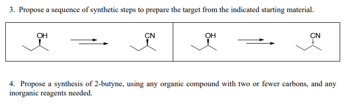 Solved 3. Propose a sequence of synthetic steps to prepare | Chegg.com