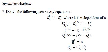 Sensitivity Analysis 7. Derive the following | Chegg.com