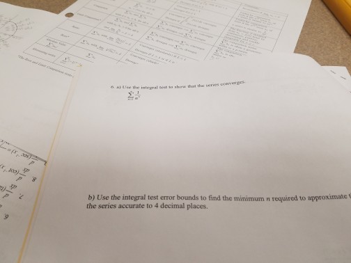 b) Use the integral test error bounds to find the | Chegg.com