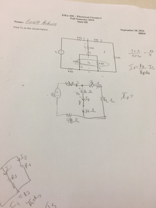 Solved Find V_0 in the circuit below. | Chegg.com