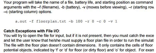 c++ programming for simulation a roomba clean | Chegg.com