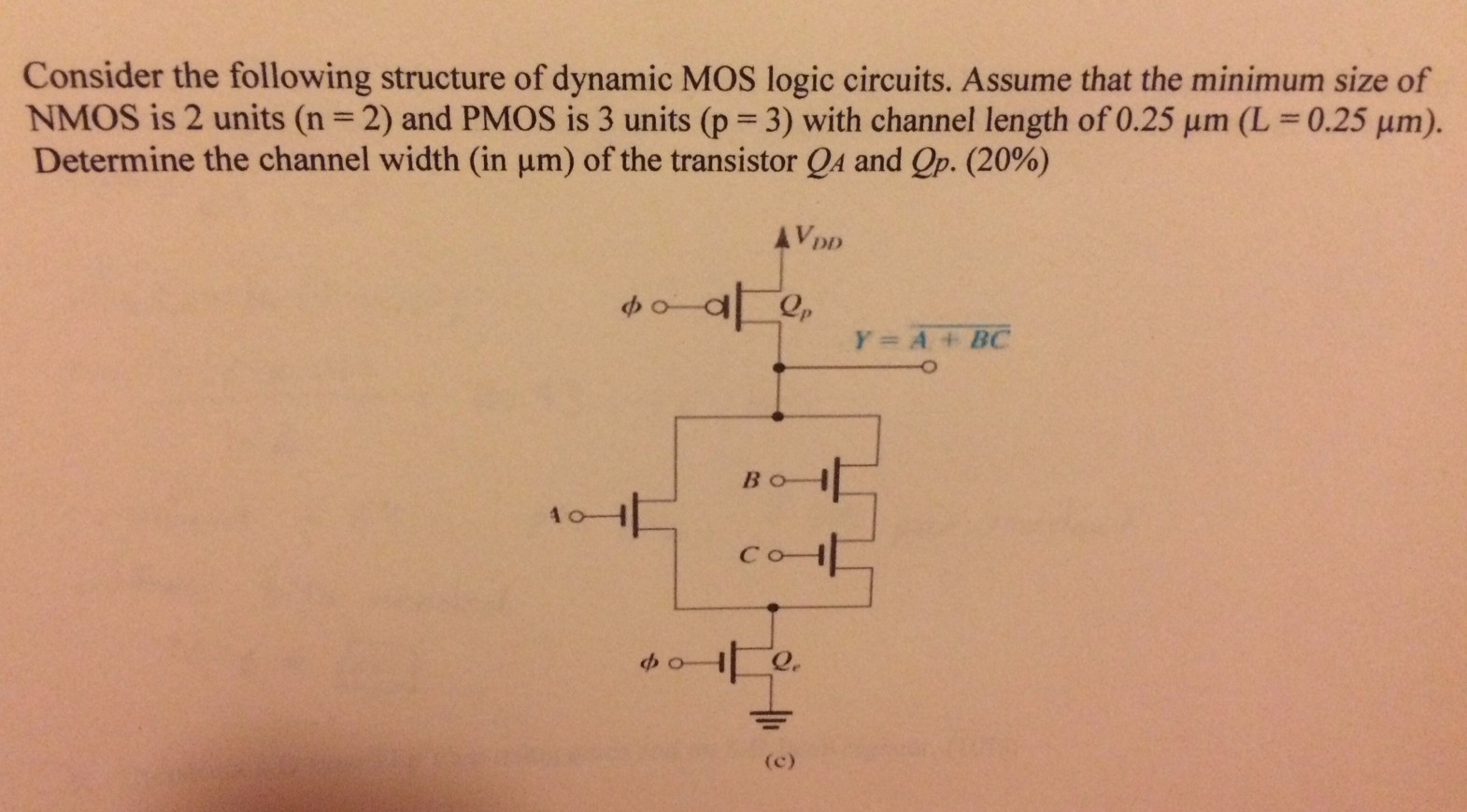 Solved Consider the following structure of dynamic MOS | Chegg.com