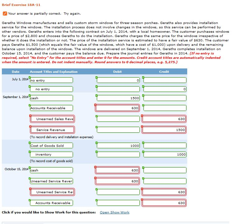 Solved Brief Exercise 18A-11 Your answer is partially | Chegg.com
