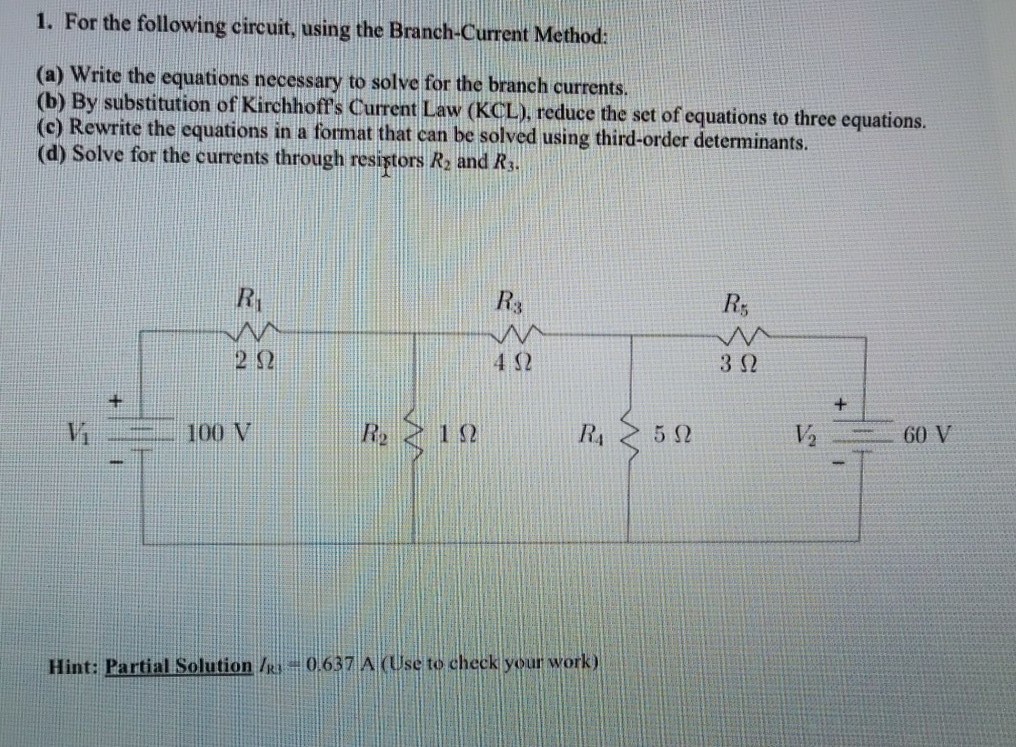 Solved 1. For the following circuit, using the | Chegg.com Solved 1. For the following circuit, using the | Chegg.com