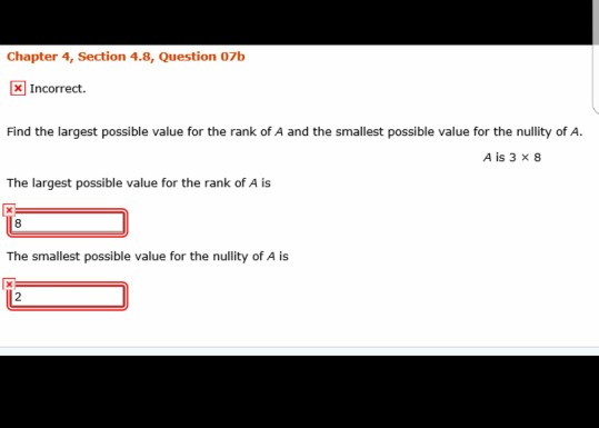 Solved Chapter 4, Section 4.8, Question 07b X Incorrect. | Chegg.com