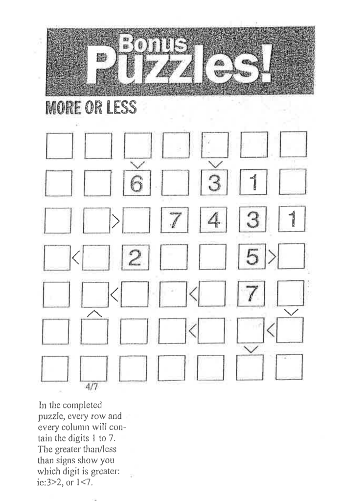 Solved In the completed puzzle, every row and every column | Chegg.com