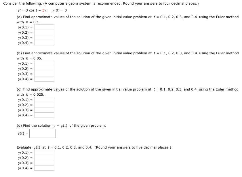 Solved Consider the following. (A computer algebra system is | Chegg.com