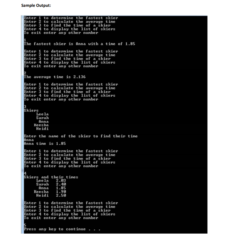 Solved Develop a C++ program to provide information | Chegg.com