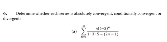 Solved Determine whether each series is absolutely | Chegg.com