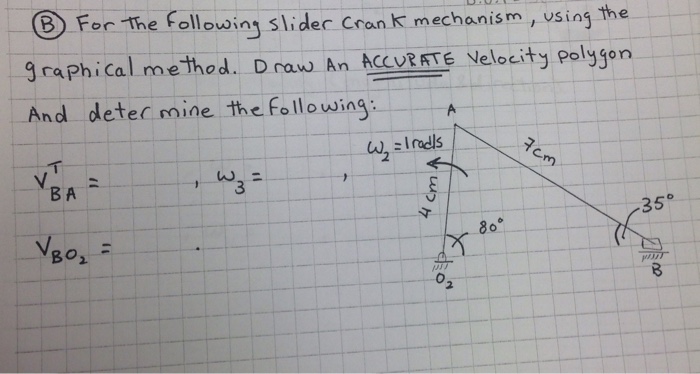 Solved For the following slider K mechanism, using the | Chegg.com