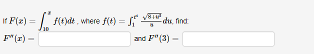 Solved If F(x) = integral_10^x f(t) dt, where f(t) = | Chegg.com