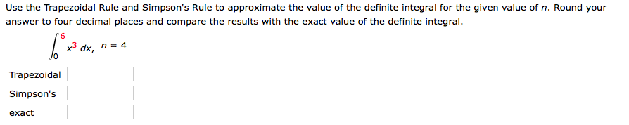 Solved Use the Trapezoidal Rule and Simpson's Rule to | Chegg.com