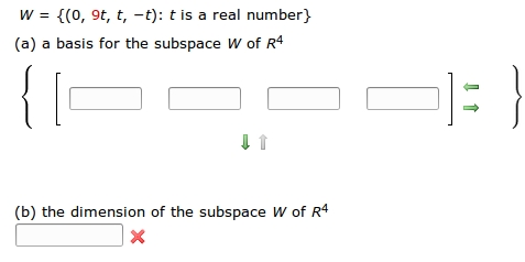Solved Find a basis for and the dimension of the subspace W | Chegg.com