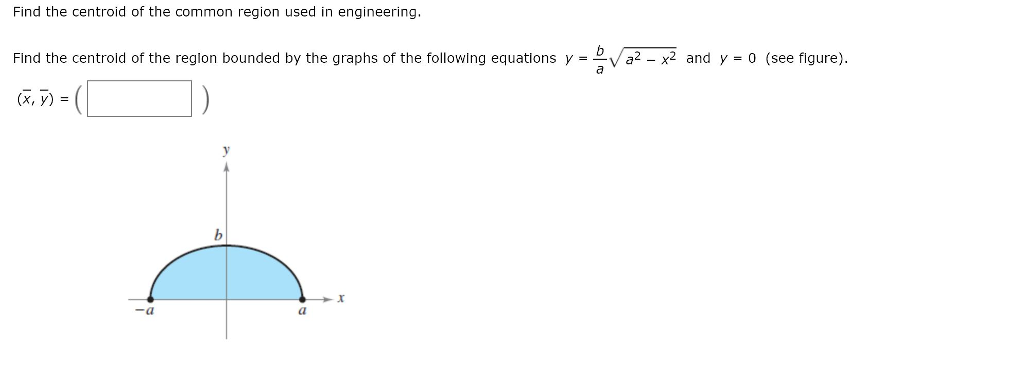 Solved Find the centroid of the common region used in | Chegg.com