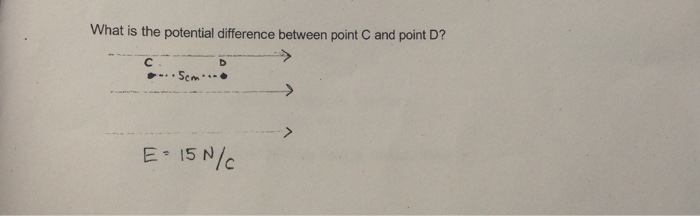 Solved What is the potential difference between point C and | Chegg.com