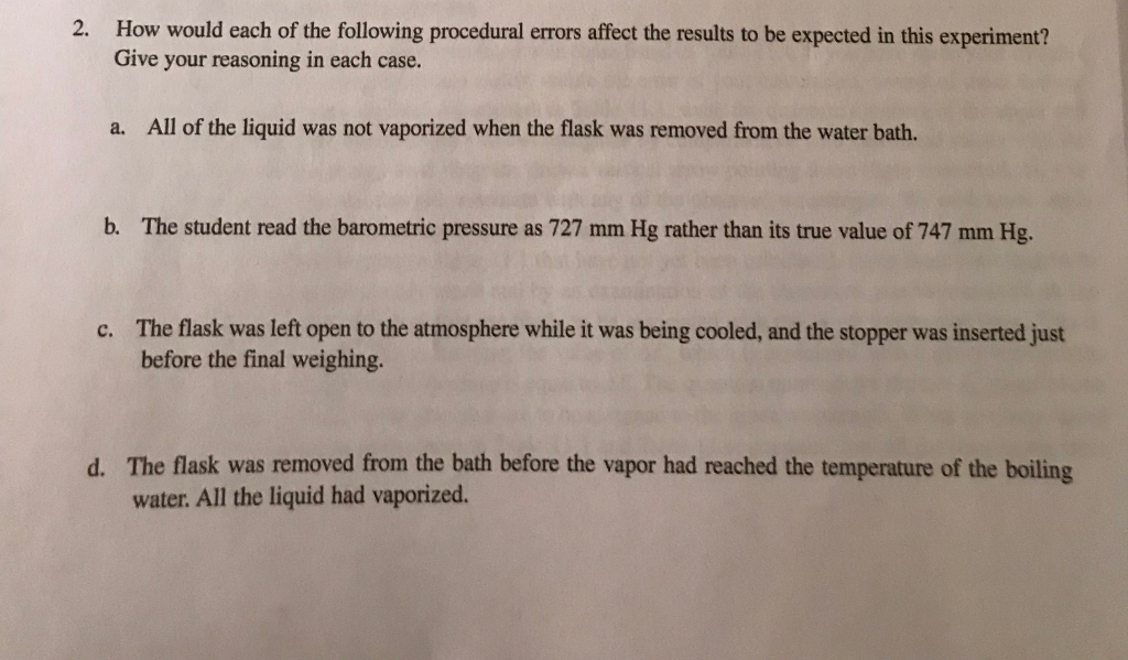 Solved How would each of the following procedural errors | Chegg.com