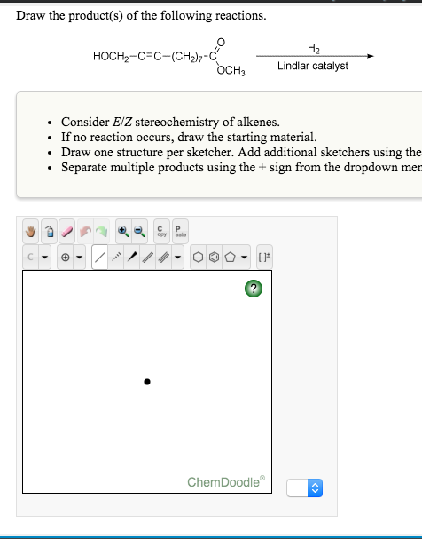 Solved Draw the product(s) of the following reactions. | Chegg.com