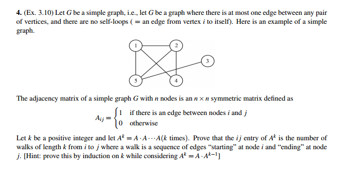 Solved Let G be a simple graph, i.e., let G be a graph where | Chegg.com
